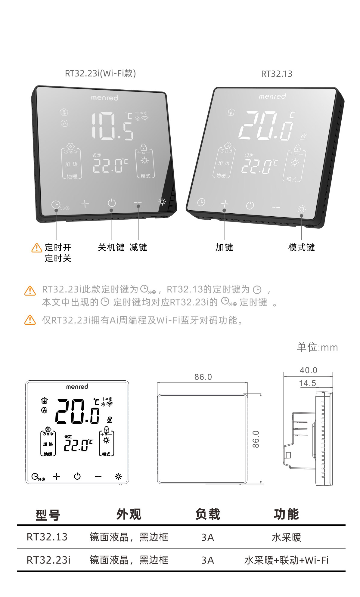 曼瑞德 RT32...触控水采暖温控器-MENRED曼瑞德-地暖，新风系统，智能家居，暖通空调行业国际品牌-德国技术致力于绿色建筑节能及舒适家系统